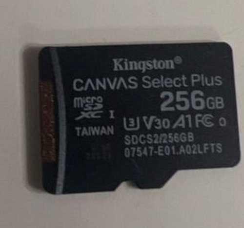 Карта памяти microsd Kingston 256gb