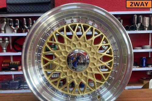 R15 BBS RS 7J ET25 4*100/4*114.3 Gold (F108a)