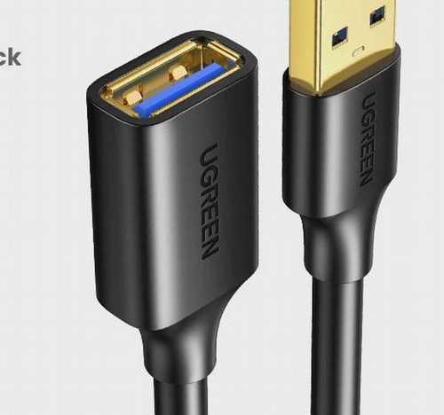 Удлинитель USB 3.0 ugreen 0,5 м, 5Gbps-Gold Plated