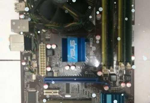 Материнская плата lga 775 ddr2 + проц+память