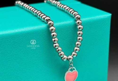 Серебряное колье Сердце Tiffany & Co
