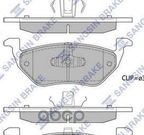 Колодки тормозные задние SP1498 Sangsin brake