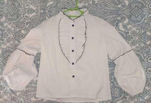 Рубашка школьная для девочки, 128-134
