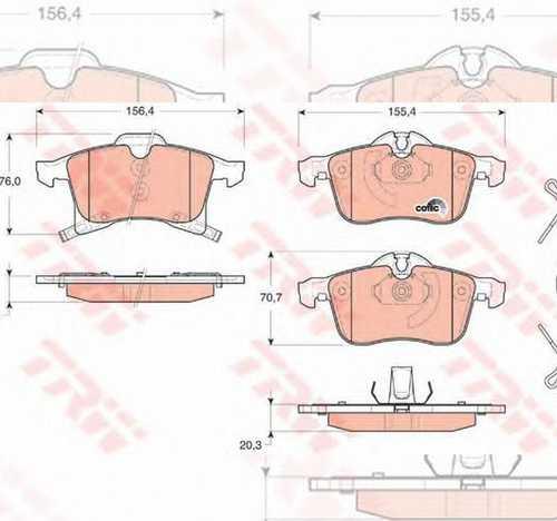 Колодки тормозные дисковые перед