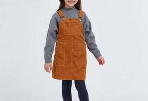 Сарафан для девочки Uniqlo Corduroy, темно-оранжев