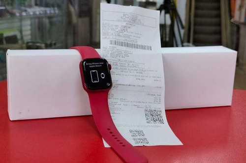 Часы Apple Watch Series 7 41mm (C, Красные)