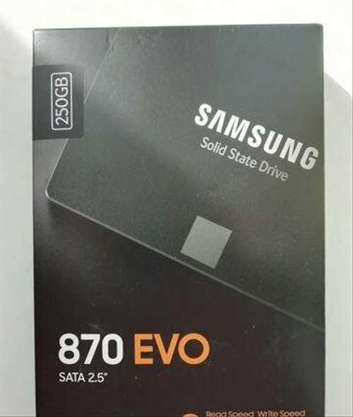 SSD Samsung 870 EVO 2.5" SATA 250GB новый, пломбы
