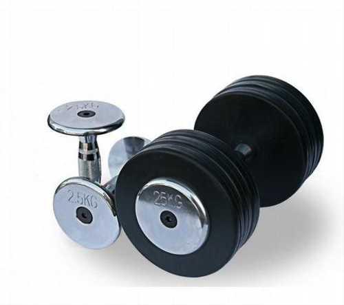 Обрезиненный гантельный ряд Fitnessport FDS-03