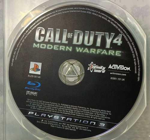 Call Of Duty 4: Modern Warfare PS3 OEM