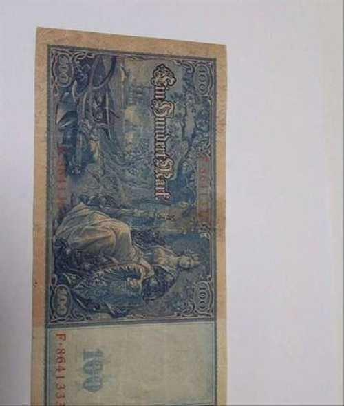 Купюру 100 марок Германия 1910 г