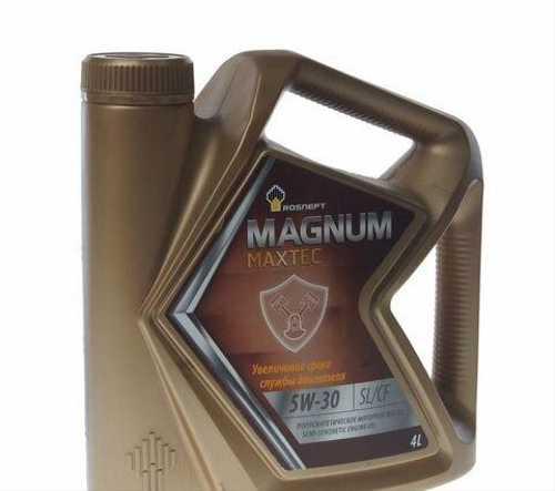 Масло моторное magnum Maxtec 5W30 п/синт.4л роснеф