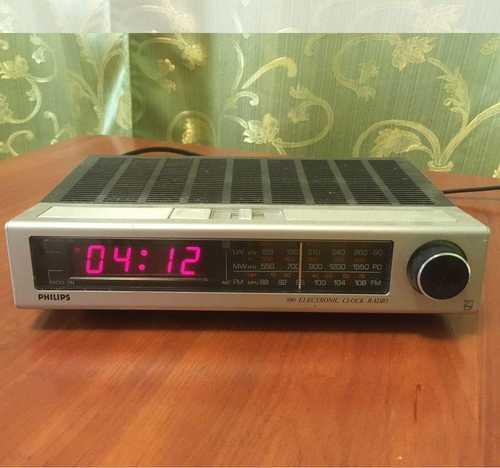 Радиочасы Philips 90AS390/40, 1980 г, винтаж