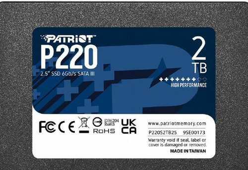 SSD накопитель Patriot P220 P220S2TB25 2тб, 2.5, S