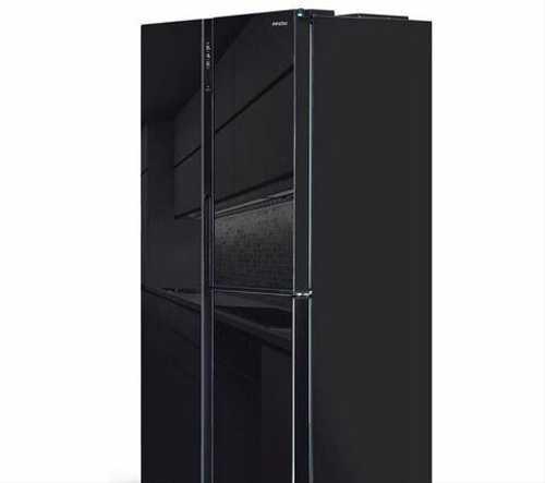 Холодильник Side-by-Side Ginzzu NFK-475 Black glas