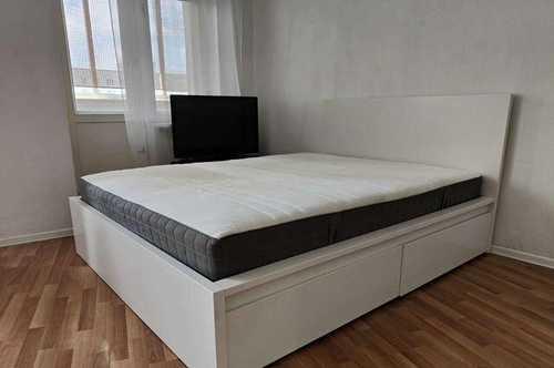 Кровать двуспальная Икеа Мальм IKEA Malm