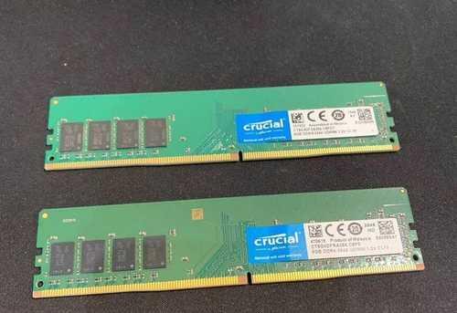 2 Планки Crucial DDR4 8GB 2666 MHz