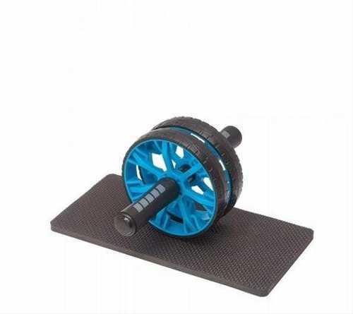 Ролик для пресса синий два колеса диаметр 15,5 см