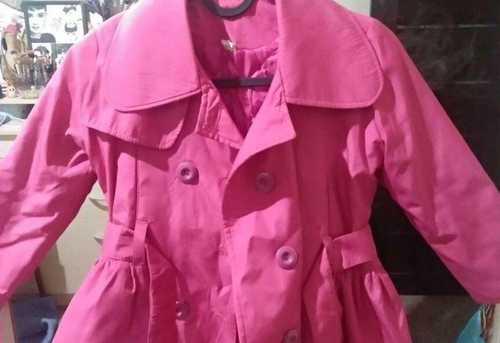 Розовый тренч/пальто/куртка для девочки