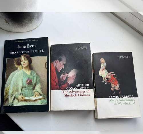 Книги на английском, Jane Eyre, Sherlock, Alice in