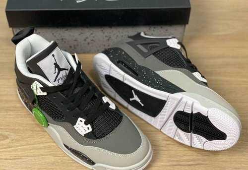 Кроссовки Nike Air Jordan 4 (серо черные 2)