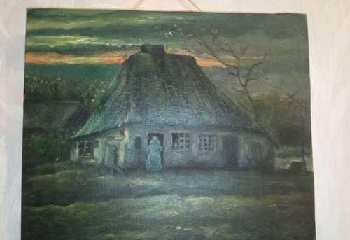 Картина на холсте Ван Гог "Хижина"