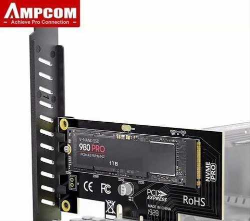 Ampcom M.2 nvme SSD к PCIe 4.0 адаптер карты