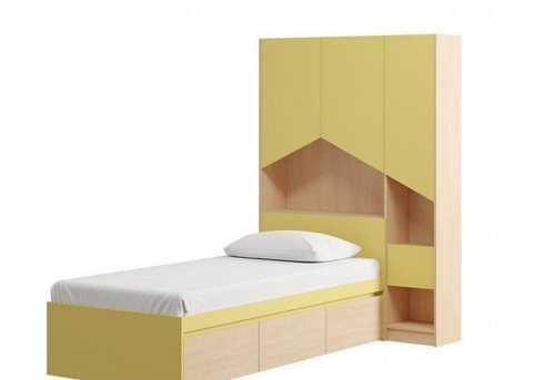 Кровать Пенни-2 90 Plywood Mustard