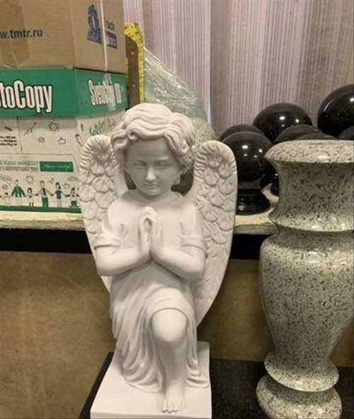 Ангел с крыльями скульптура для улицы из мрамора
