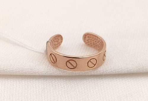Золотая серьга кафф в хрящ уха под Cartier