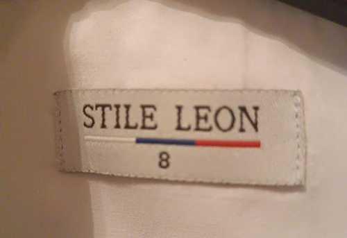 Рубашка для мальчика белая Leon 8. Ворош.р-н