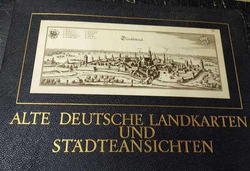 Старая Германия карты виды городов гравюры картины