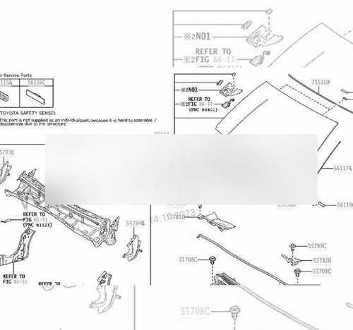 Стекло лобовое Toyota Land Cruiser 300 (5D) 2021