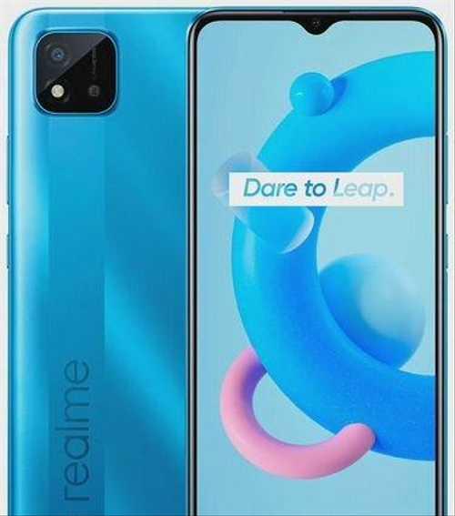 Смартфон realme C11 2021 4/64 гб RU (Голубое озеро