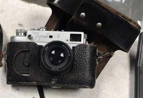 Плёночный фотоаппарат Зоркий 4, объектив юпитер 8