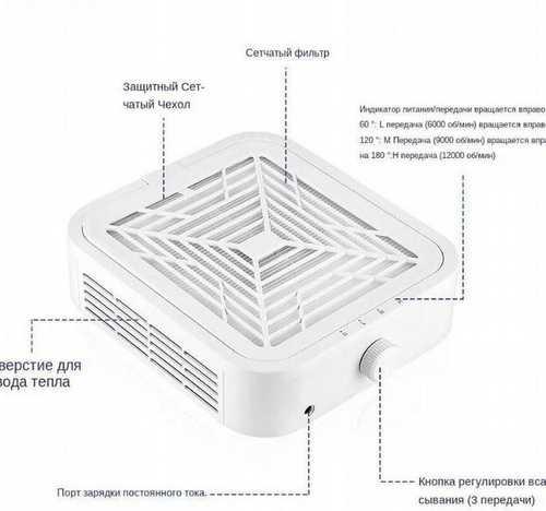 Пылесос для маникюра snrqi
