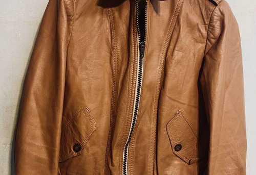 Кожаная куртка 50р бомбер pilot aviator