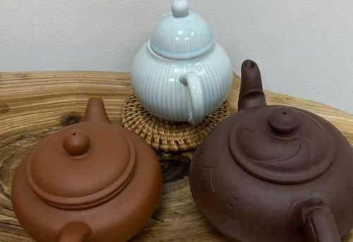 3 чайника исинский, керамический