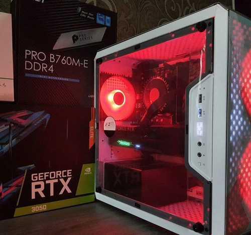 Игровой Пк RTX 3050 Аorus Еlite 8Gb+Core i3 12100F