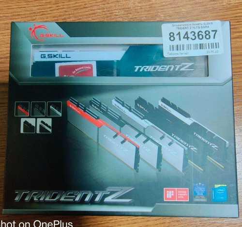 Оперативная память G.Skill DDR4 16Gb Trident Z