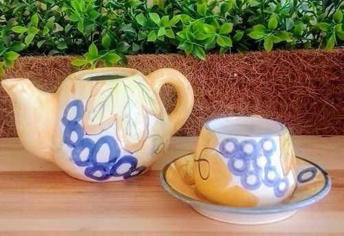 Мальтийская Чайная пара и чайник ручной работы