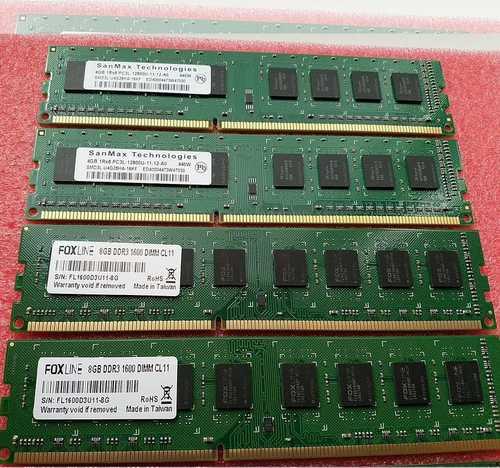 Модули DDR3 2Gb, 4Gb, 8Gb, 1333 Mhz, 1600 Mhz