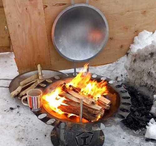 Очаг для костра, мангал, садж из нержавеющей стали