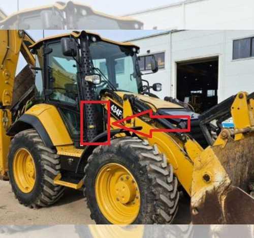 Стекло лобовое нижнее правое Caterpillar 428f2