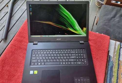 Большой 17" игровой Acer core i3 mx130 ssd hdd