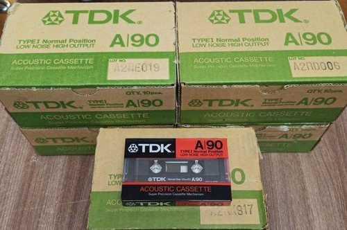 Блок новых аудиокассет TDK A/90 1986