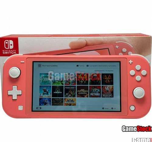 Игровая приставка Nintendo Switch Lite 32GB Коралловый бу   Чип   128GB