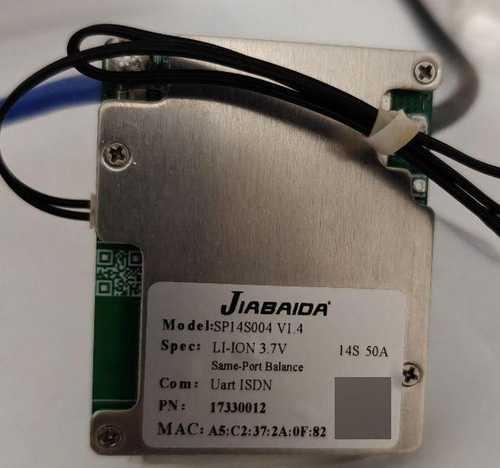 Продам плату Jiabaida BMS li-ion 7S-14S 50A bt