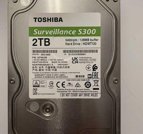Hdd 2TB toshiba