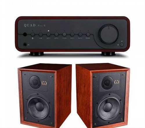 Усилитель Quad Vena 2 колонки Wharfedale Denton 85