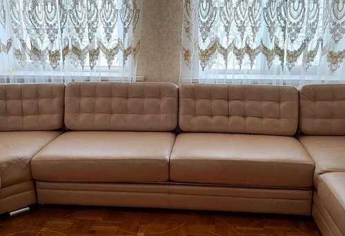 Роскошный кожаный модульный диван